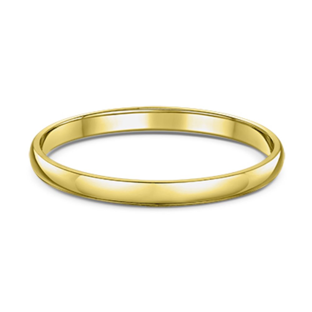 Dora Wedding Rings Dora 9K Yellow Gold Half Round Band Ring | John ...