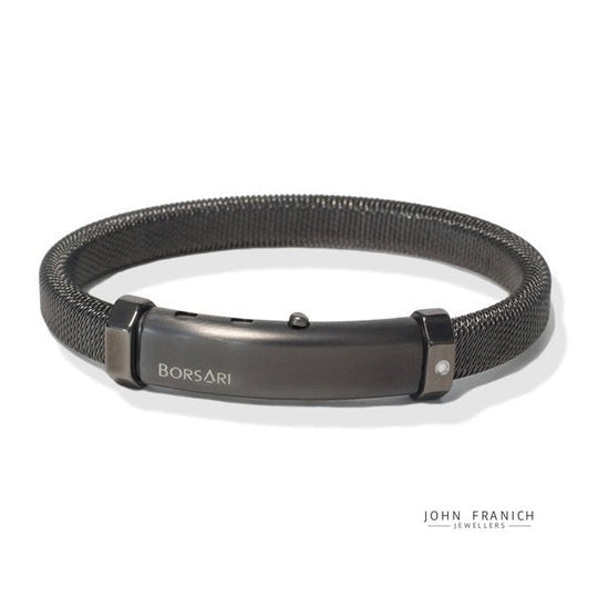 Borsari Gioielli Audace Acciaio St/Stl Diamond Bangle | John Franich ...